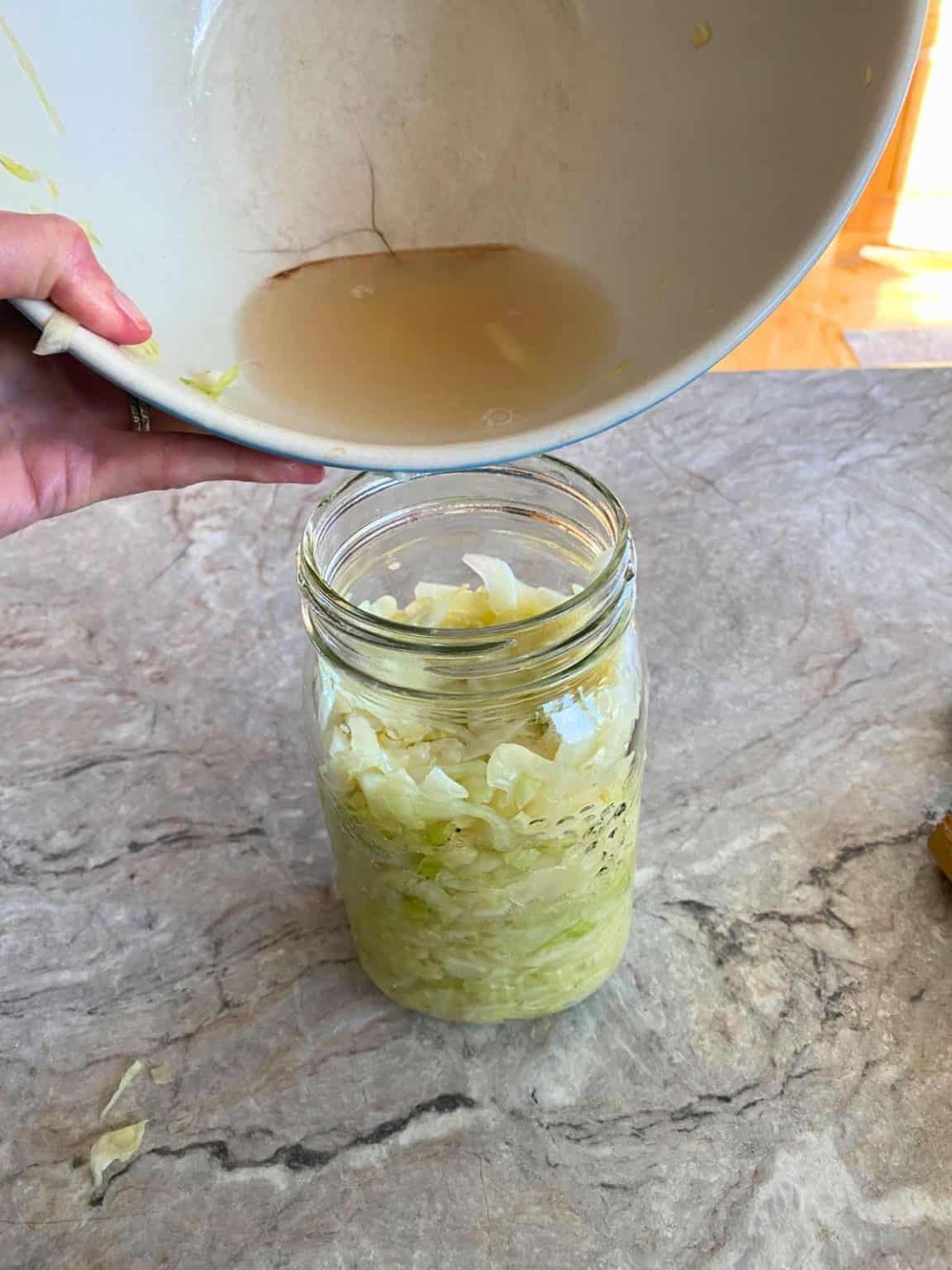Easy Fermented Sauerkraut Recipe (In a Mason Jar)